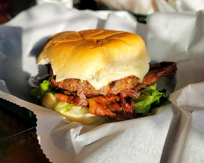 This isn't just a bacon cheeseburger &ndash; it's what happens when a sandwich decides to dress up for a special occasion.