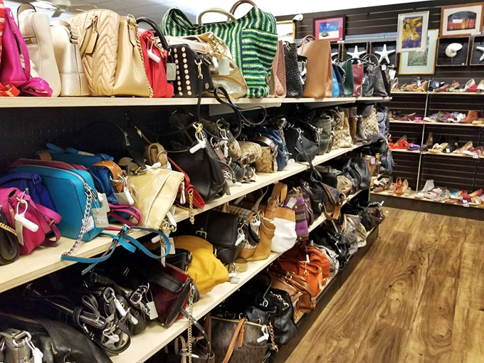 Designer bag heaven without the designer price tags. That leather tote you've been eyeing elsewhere? It's here, patient and significantly more affordable.