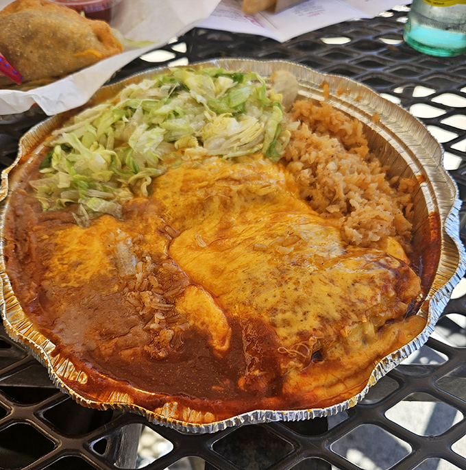 This isn't just a bean and cheese burrito; it's comfort wrapped in a tortilla, the culinary equivalent of a warm hug from your favorite aunt.