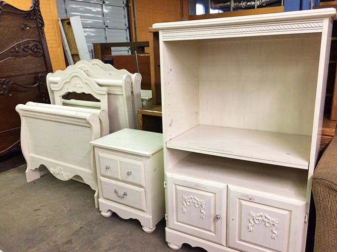 This pristine white bedroom set isn't just furniture&mdash;it's the beginning of a fairy tale waiting for its happily ever after.