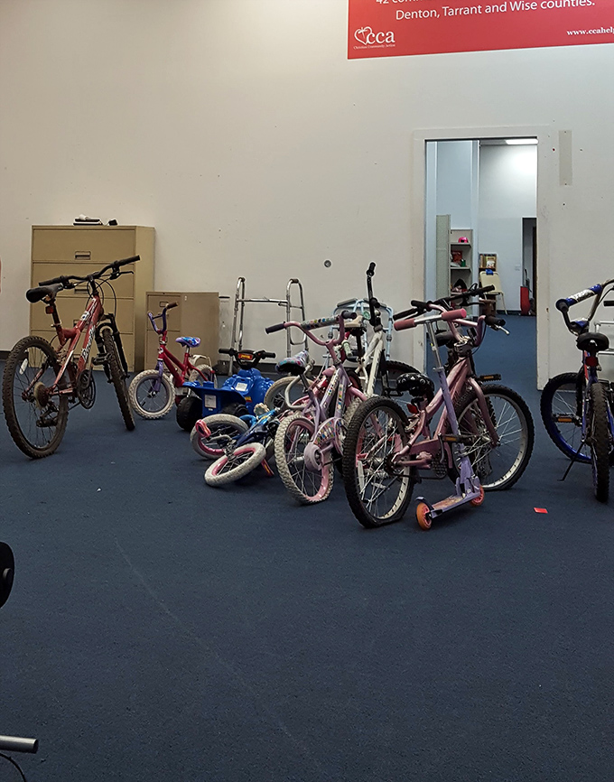 The bicycle graveyard, where two-wheeled steeds await resurrection by someone willing to pump new life into their tires.