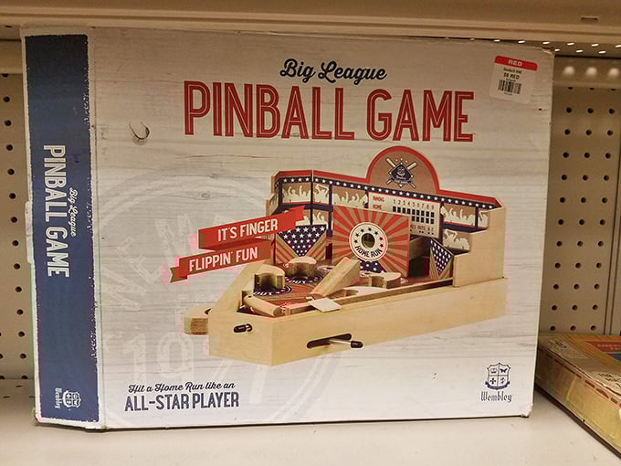 "It's finger flippin' fun!" This vintage-style pinball game proves one shopper's donation is another's rainy day entertainment jackpot.