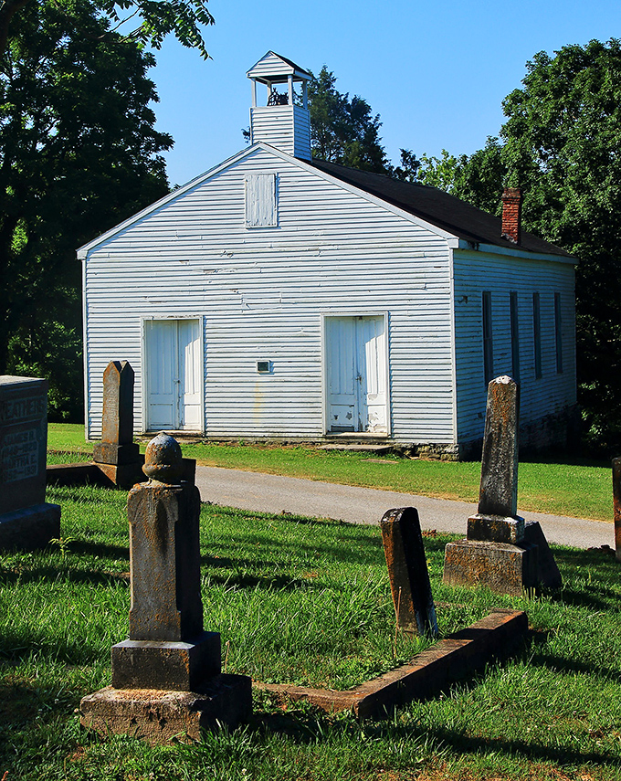 This historic church stands as a testament to simpler times, when architecture didn't require a computer degree.