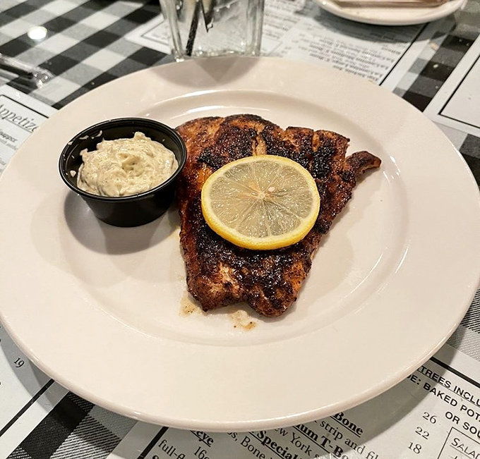 The blackened snapper with its lemon crown proves Linda's isn't just a one-trick pony &ndash; this fish would make even seafood skeptics swoon.