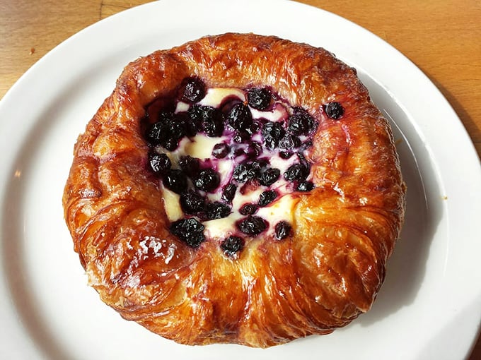 The blueberry danish has achieved what politicians can't: bringing perfect harmony between flaky pastry, creamy filling, and fruit that actually tastes like fruit.