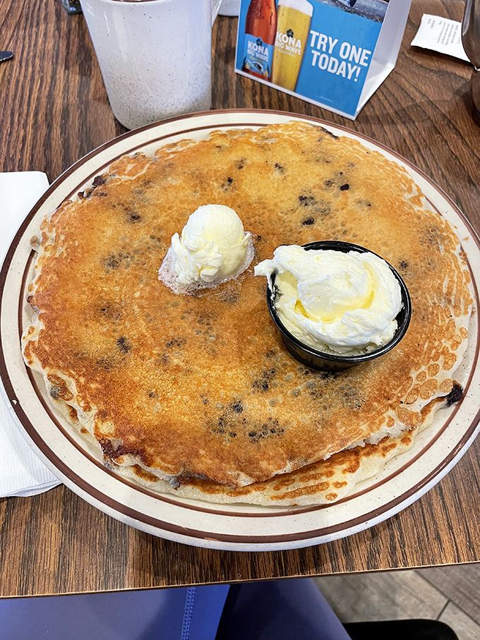 These blueberry pancakes aren't just breakfast, they're an event&mdash;complete with a scoop of butter melting into those golden craters like a delicious sunrise.
