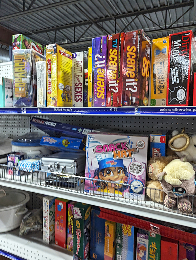 Board games that once brought families together now await their next game night heroes. Scene It, anyone?