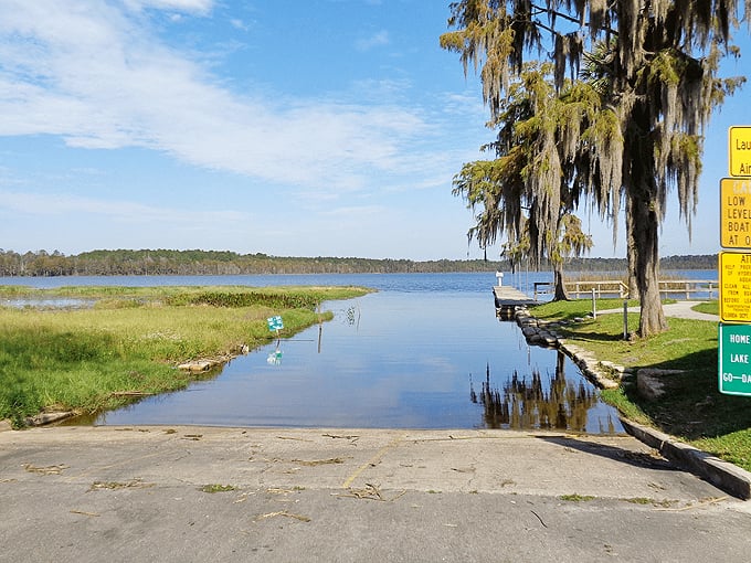 This humble boat ramp might not look Instagram-worthy, but it's the gateway to some of Central Florida's best bass fishing and peaceful morning paddles.