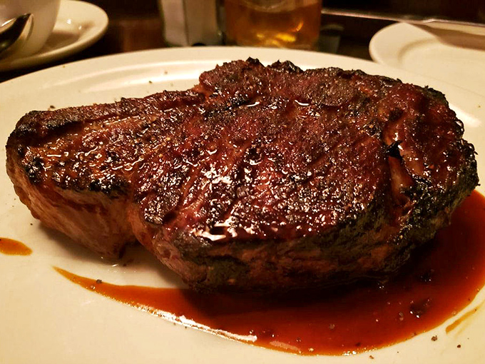 This bone-in ribeye isn't just dinner&mdash;it's a religious experience. The marbling has melted into the meat, creating a buttery texture that defies physics. 
