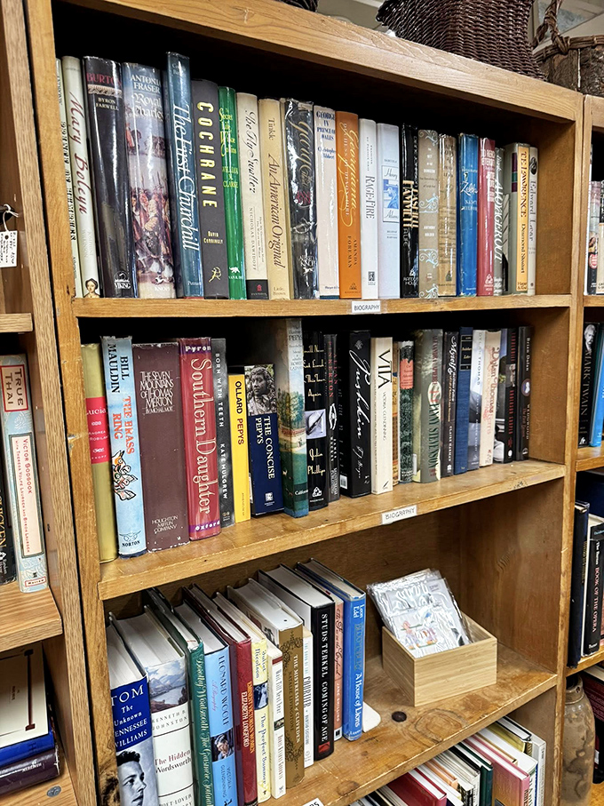 Books that have outlived their original owners stand sentinel, waiting for new hands to crack their spines and discover their secrets.
