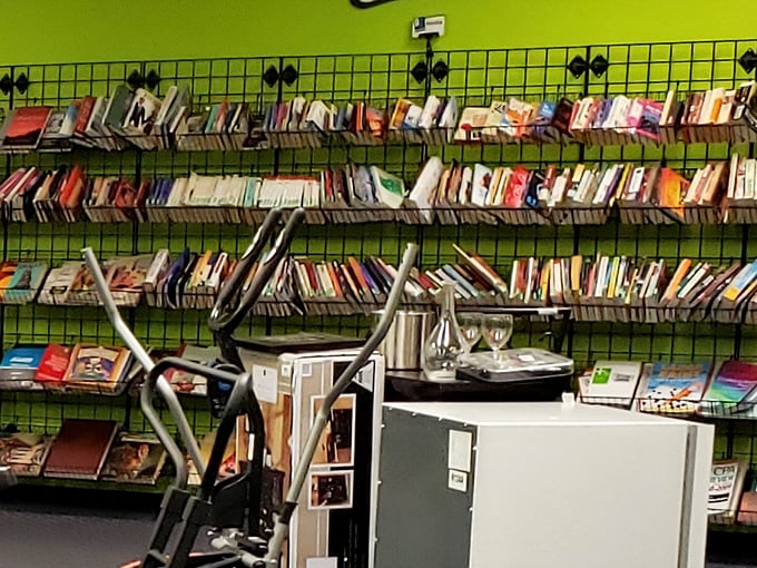 The book section: a paper time machine where bestsellers of yesteryear mingle with forgotten classics. Literary treasures at prices that make bibliophiles giddy.