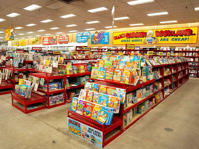 Ollie's Bargain Bookland: where bibliophiles experience the unique joy of finding hardcover bestsellers at paperback prices. Reading paradise found!