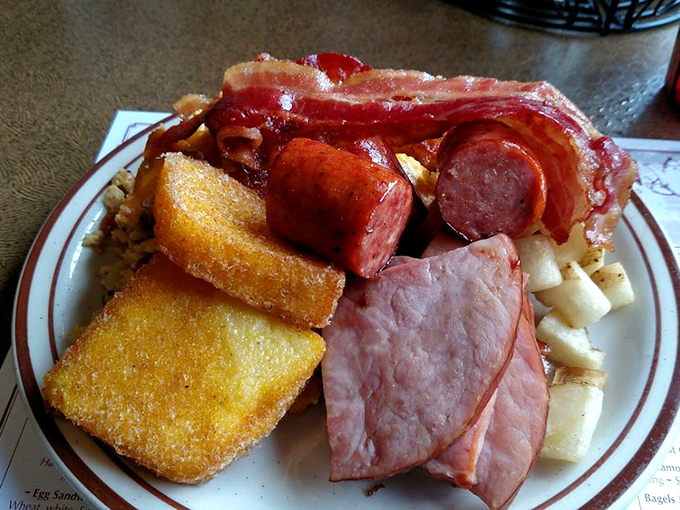 Breakfast of champions? More like breakfast of people who plan to nap by noon. This plate contains more joy than most theme parks.