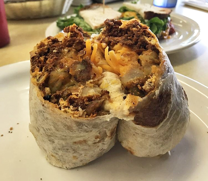 This breakfast burrito isn't just food&mdash;it's architecture, engineering, and art all wrapped in a tortilla and sliced to reveal its glorious cross-section.