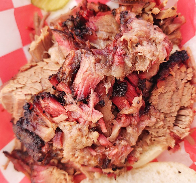 Brisket sliced with the precision of a Swiss watchmaker and twice as satisfying to observe.