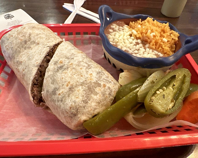 The brisket burrito: where Texas tradition meets Mexican innovation, wrapped in a tortilla and served with a side of "why didn't I think of this?"