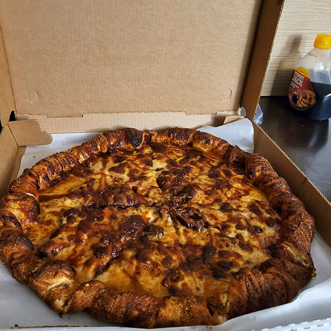 This isn't just pizza; it's barbecue that decided to try on Italian clothes. The smoky crust deserves its own fan club.