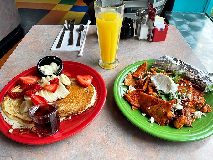 Talk about a brunch of champions! Bright plates of chilaquiles and lemon ricotta pancakes that would make even your most food-snobby friend admit defeat.