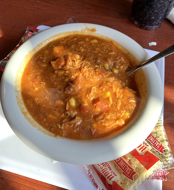 Brunswick stew that looks like it could sustain a small village through winter &ndash; hearty, rich, and worth the trip alone.