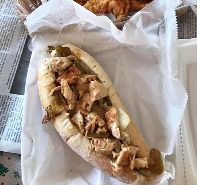 The chicken sub that renders conversation impossible. Nothing says "I'm having a moment" like this stuffed masterpiece of flavor.