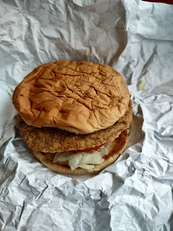 A burger wrapped in paper the way nature intended, no fancy brioche bun required for this beauty.