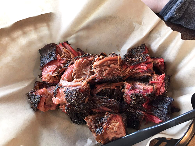 These burnt ends look like mahogany jewels, each piece a concentrated nugget of smoky beef bliss.