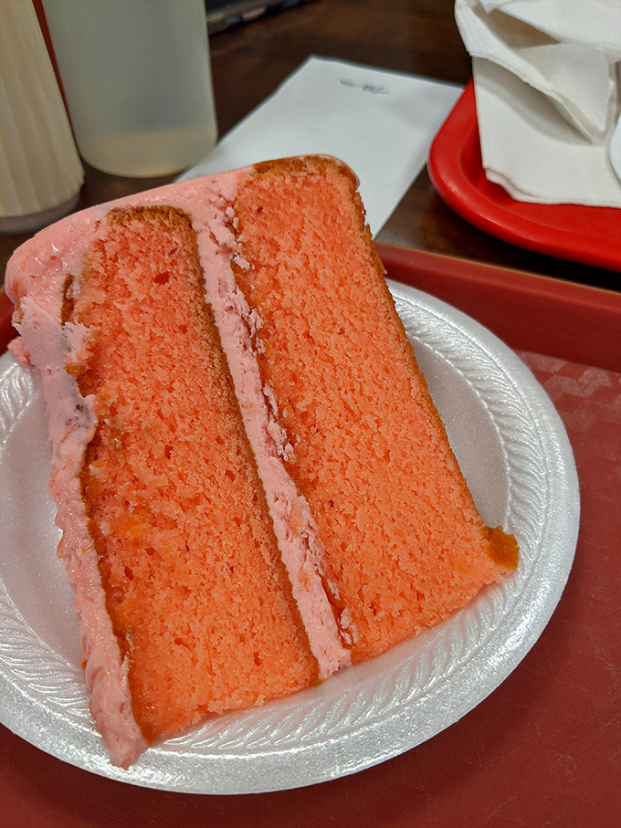 This strawberry cake isn't just dessert&mdash;it's a celebration on a plate. The kind of sweet finale that makes you contemplate ordering a second slice before finishing the first.