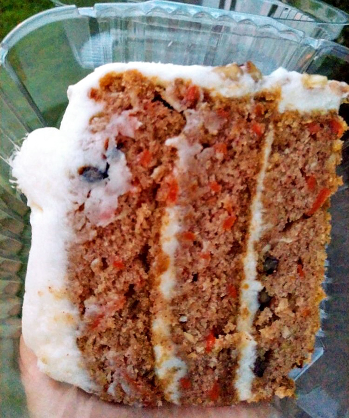That carrot cake slice could make even Bugs Bunny consider switching from his usual diet.