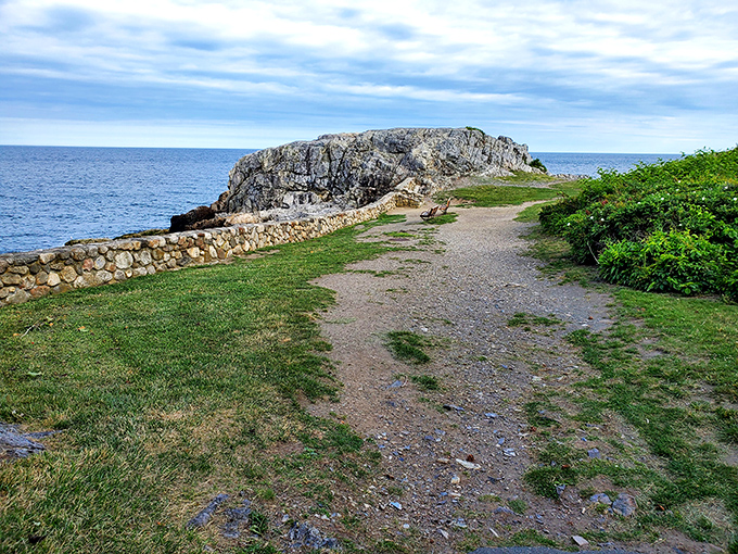 The path less traveled leads to Castle Rock, where the Atlantic stretches before you like nature's IMAX screen—no ticket required.