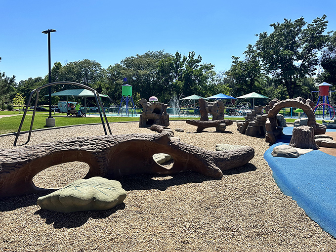 Centennial Park's playground brings out the kid in everyone, even if your knees disagree with that assessment.