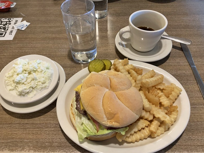 This isn't just a cheeseburger and fries&mdash;it's edible nostalgia on a plate, complete with those crinkle-cut potatoes that taste like childhood.
