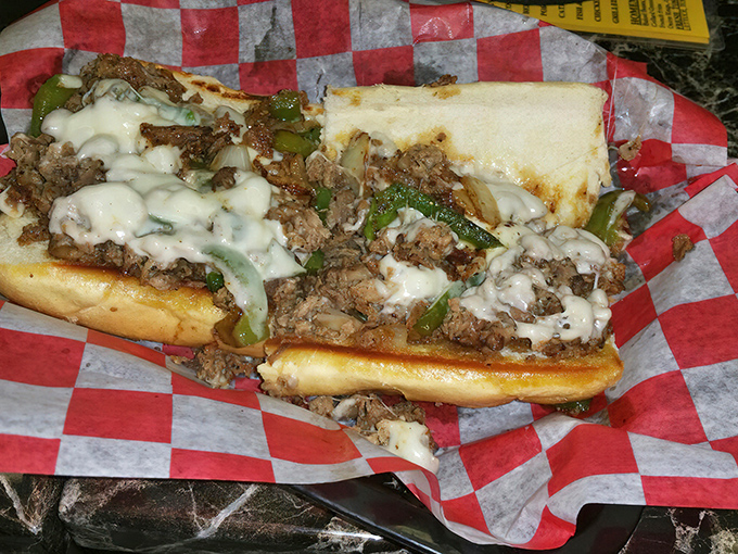 Meat and melted cheese: civilization's greatest achievement. This cheesesteak doesn't need Philadelphia's permission to be absolutely magnificent.