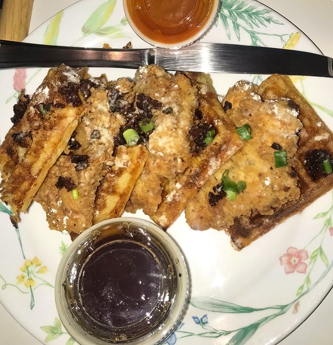 Not your grandmother's chicken and waffles&mdash;unless your grandmother was secretly a barbecue pitmaster with a flair for the extraordinary.