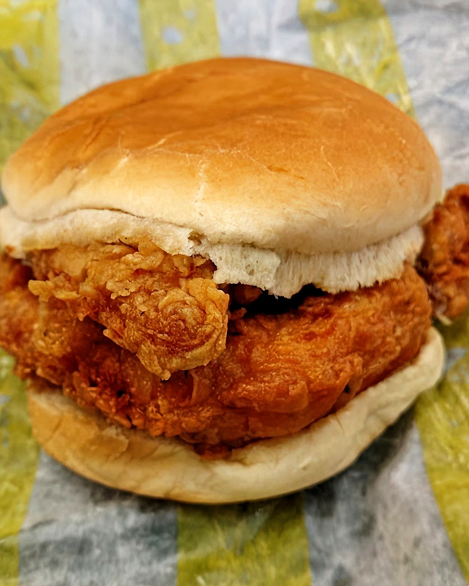 The sandwich that launched a thousand cravings – a perfectly fried chicken filet nestled in a soft bun. Simple? Yes. Life-changing? Absolutely.