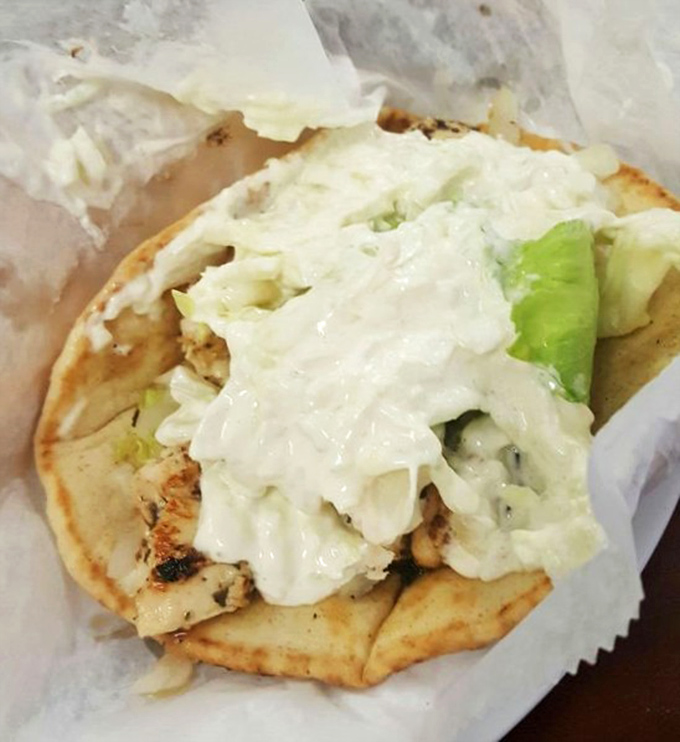 This chicken gyro isn't trying to win beauty contests&mdash;it's too busy delivering big flavor in every messy, wonderful bite.