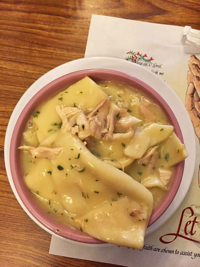 Chicken pot pie with homemade noodles swimming in golden broth &ndash; comfort food that actually earns the title without committee approval.