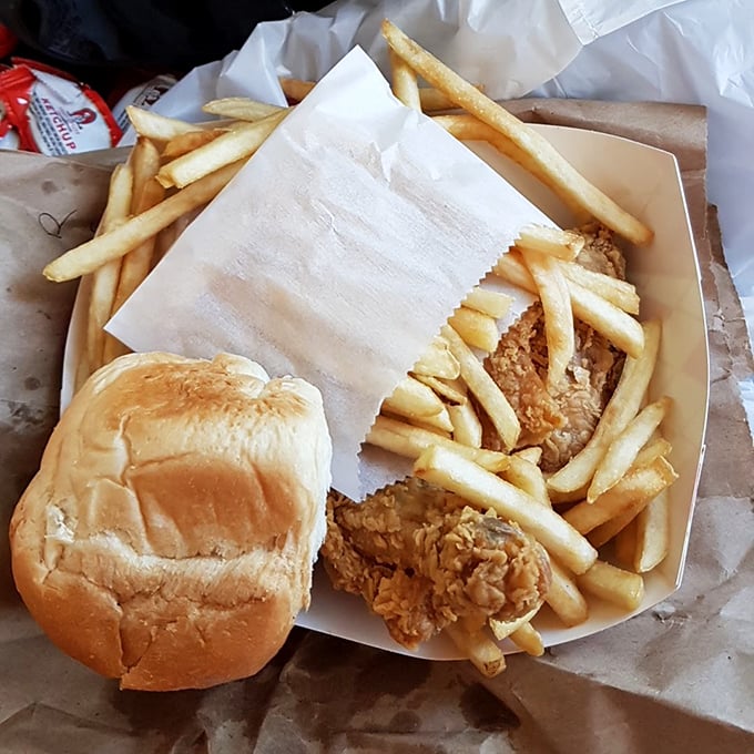 A chicken sandwich and fries so classic they make newer fast-casual concepts look like they're trying way too hard.