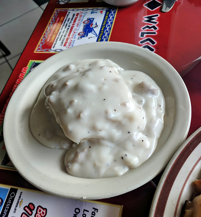 Smothered in country gravy that could end family feuds, Diamond Jim's chicken fried steak is comfort on a plate.