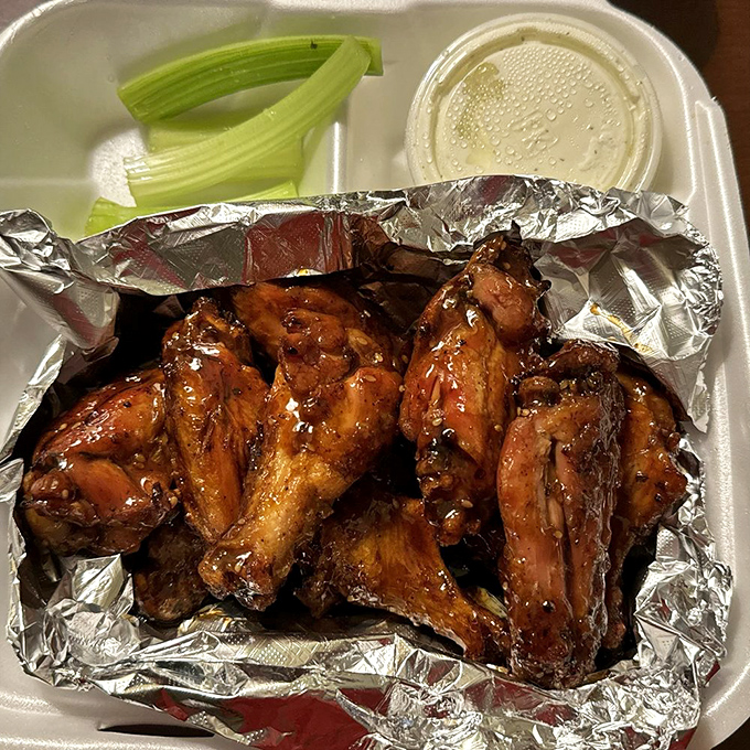 Wings that don't need a sports bar setting to shine &ndash; these glistening, sauce-slathered beauties could make a vegetarian question their life choices.