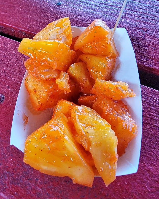 Sweet, juicy pineapple chunks&mdash;Hawaii's edible sunshine&mdash;offer the perfect palate cleanser between bites of garlicky, buttery shrimp.