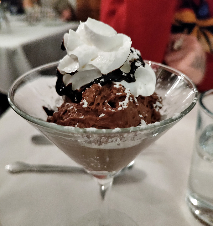 This chocolate mousse dessert could make even the strictest dieter wave the white flag of delicious surrender.