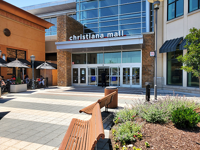 No need to drive to bigger cities when Christiana Mall brings tax-free shopping and those comfortable benches where patient spouses wait with shopping bags.
