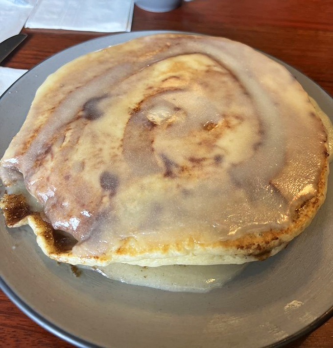 This cinnamon roll pancake doesn't just satisfy hunger&mdash;it fulfills childhood dreams you didn't know you still had.