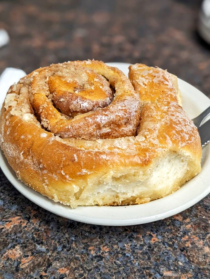 This cinnamon roll isn't just breakfast&mdash;it's dessert masquerading as a morning meal. Sweet, spiraled perfection that makes Monday mornings bearable again.
