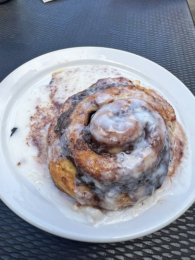 This cinnamon roll isn't just dessert masquerading as breakfast&mdash;it's a spiral of joy that makes you question why anyone would ever eat anything else before noon.