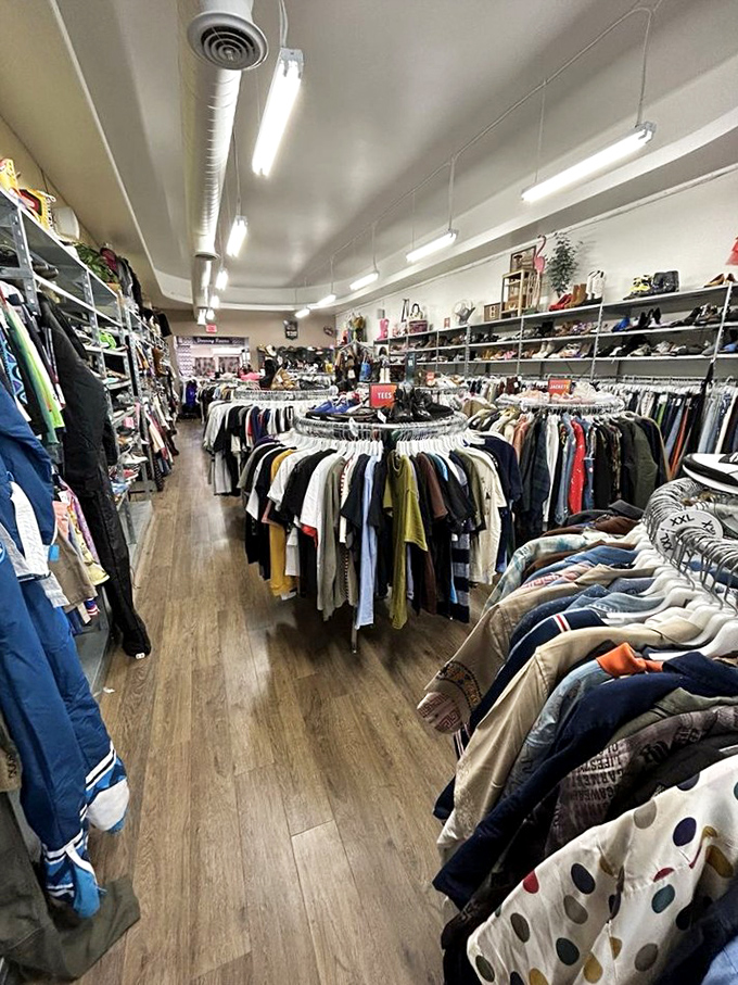 The well-organized clothing aisles make treasure hunting efficient&mdash;like having a personal stylist who's also an archaeologist of awesome finds.