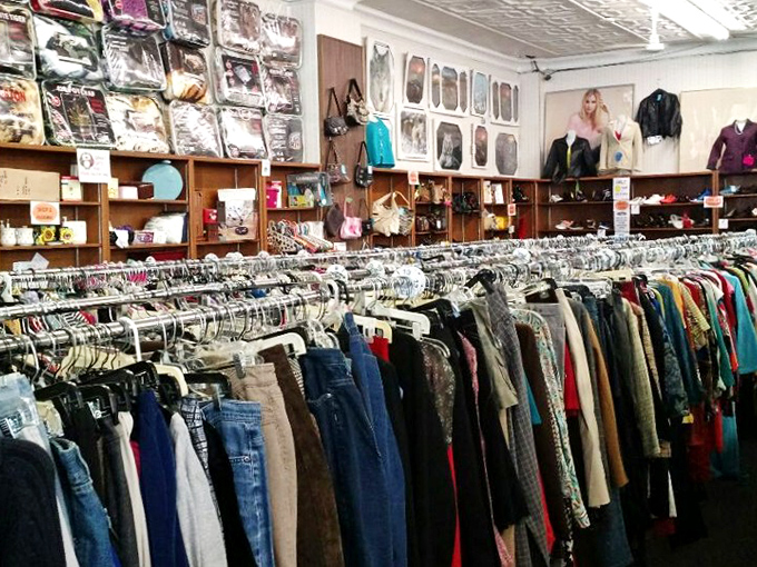 Fashion archaeology at its finest. Each rack contains potential style gold waiting for the patient explorer.
