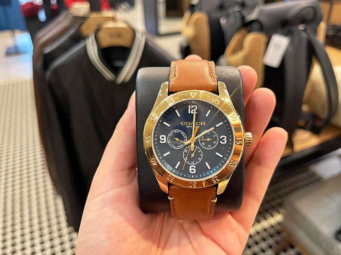 Time becomes fashionable with this Coach timepiece&mdash;proof that watching minutes tick by can look sophisticated and sporty simultaneously.