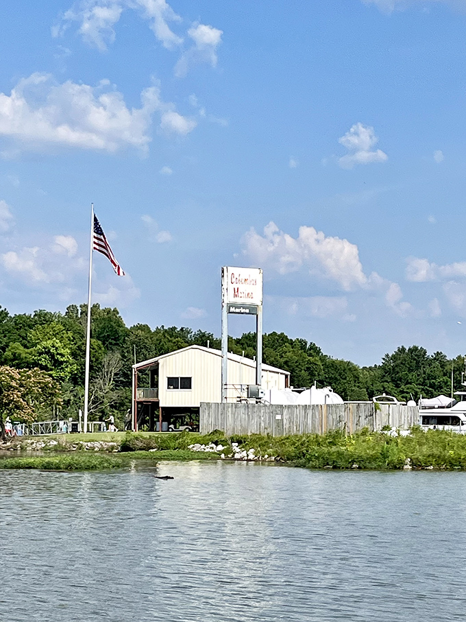 Columbus Marina offers that perfect blend of water, sky, and a fluttering American flag &ndash; the backdrop to countless "I caught one THIS big" stories.