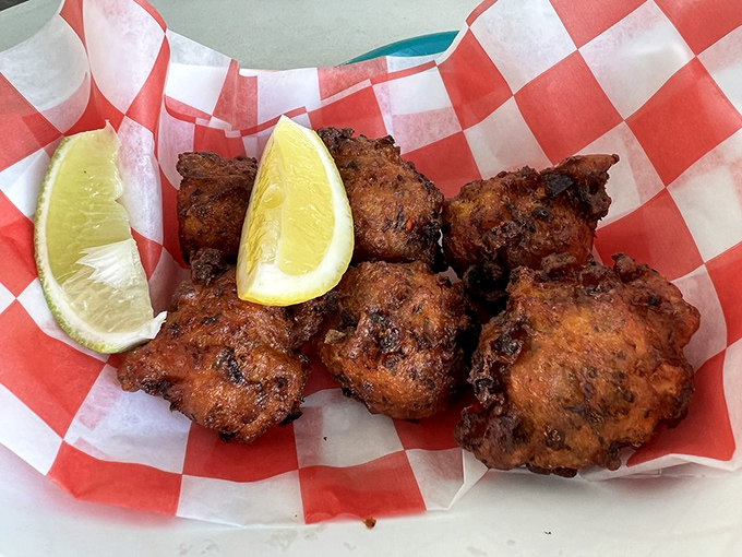 Conch fritters: golden-brown spheres of Keys perfection. One bite and you'll understand why Jimmy Buffett wrote all those songs about this place.